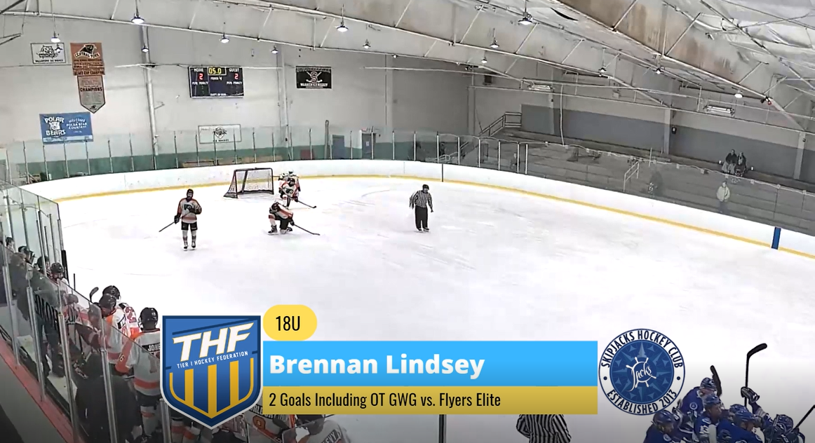 Skipjacks Hockey 18U Brennan Lindsey with 2 goals - Tier 1 Hockey