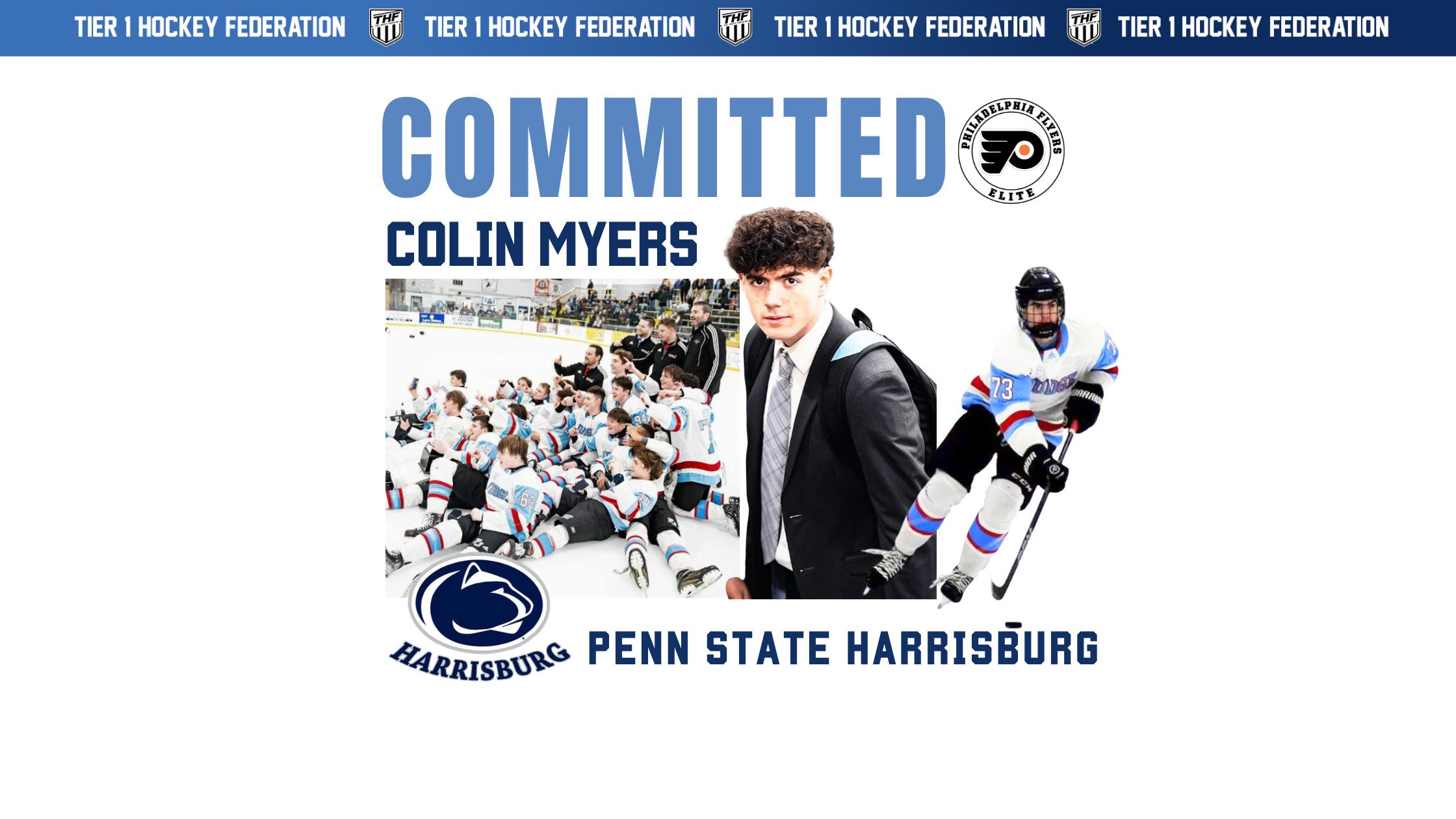 Flyers Elite’s Myers Commits to Penn State Harrisburg - Tier 1 Hockey