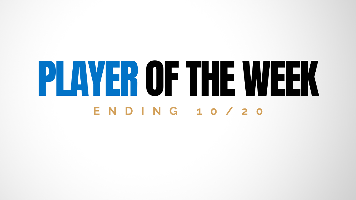Player of the Week Ending Oct. 20th - Tier 1 Hockey